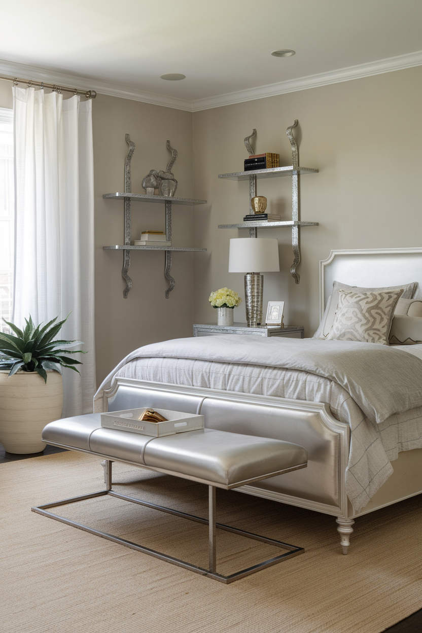 20 Stunning Silver Bedroom Design Ideas - Acken Hub